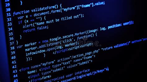 Computer Code Programming Coding Process Stock Image Image Of Menu