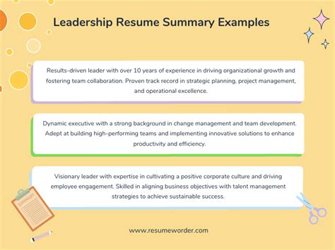 35 Leadership Resume Summary Examples And Samples Resumeworder