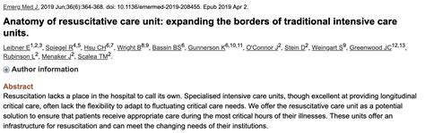 Jc The Resuscitative Care Unit St Emlyns