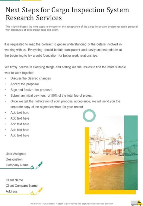 Next Steps For Cargo Inspection System Research Services One Pager