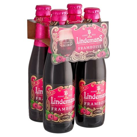 Lindemans Authentic Lambic Beer Framboise Bouteilles 4 X 25 Cl