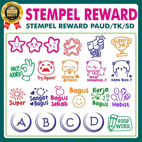 Jual Stempel Stempel Nilai Stempel Reward Paud Tk Sd Home