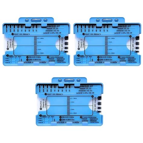 3 Teiliges Ekg Lineal Mit 7 Schritten Ekg Lineal Mit 7 Schritten Zur