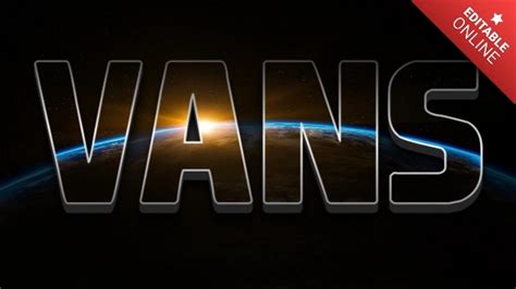 Vans Earth Text Effect Generator