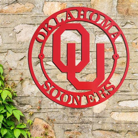 Oklahoma Sooners Metal Wall Art University Of Oklahoma Sign Rusty