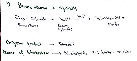 [solved] 1 Bromoethane Aqueous Naoh Course Hero