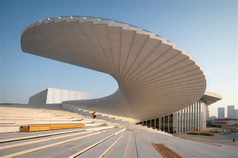 New Photos Show Snøhettas Shanghai Grand Opera House Take Shape