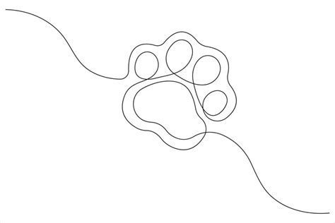 Paw Print Outline Vector Art Icons And Graphics For Free Download