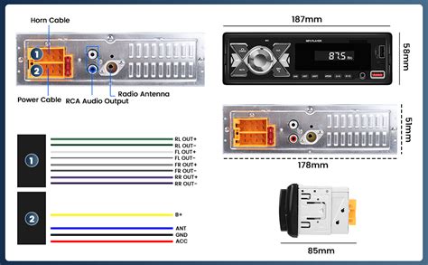 Hikity 4x45w 1 Din Autoradio Bluetooth Freisprecheinrichtung Mp3 Player Wma Fm Radio