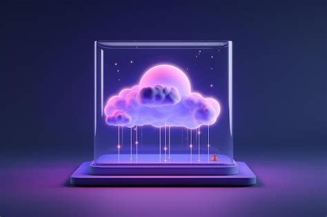 Premium Photo A Cloud Computing Device With A Blue Background And