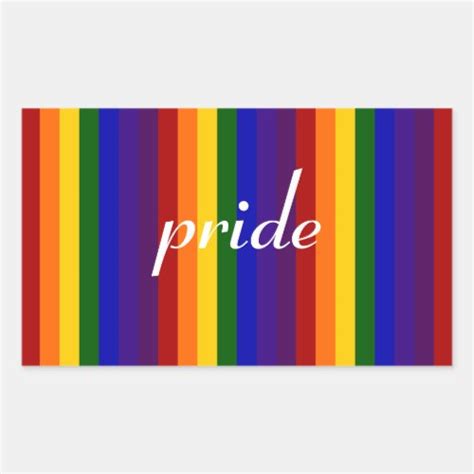 Rocklawn Arts Rainbow Stripes Rectangular Sticker