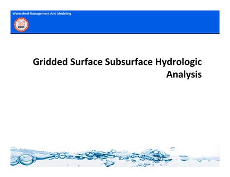 Pdf Gridded Surface Subsurface Hydrologic Analysisce531groupsetbyu