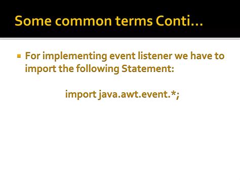 Event Handling In Java Pptx Programming Languages Computing