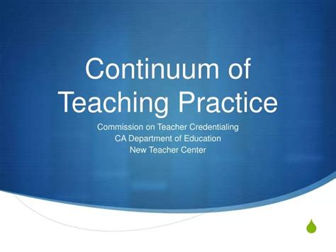 Ppt Continuum Of Teaching Practice Powerpoint Presentation Free