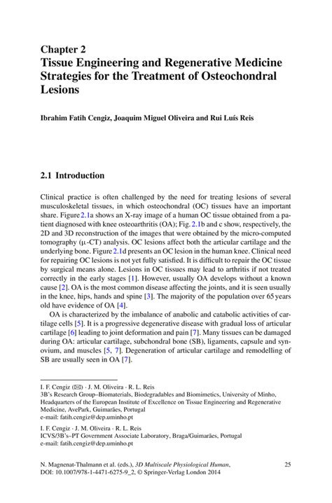 Pdf Tissue Engineering And Regenerative Medicine Strategies For The