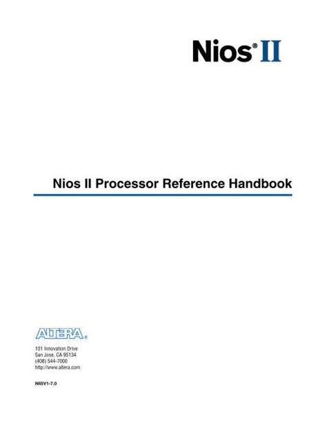 nios processor pdf