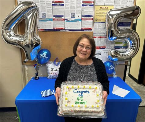 Congratulations To Roxanne Weaver As Today Is Her 45th Work Anniversary