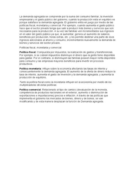 La Demanda Agregada Pdf