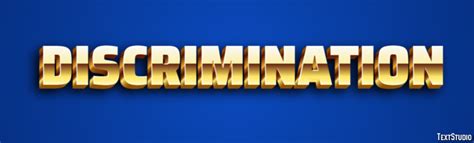 Discrimination Text Effect And Logo Design Word