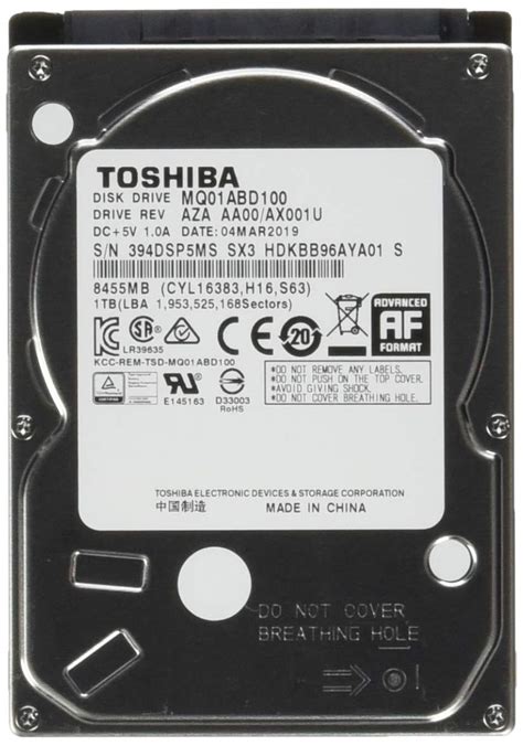 TOSHIBA MQ04ABF100 купить в Кишиневе, Молдова. Цена. Характеристики ...