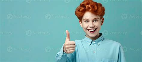 A Female Redhead Indicating A Blank Area Above Promoting Commercial Text And Goods 27214519