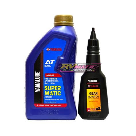 Jual Paketan Oli Yamalube Super Matic 1l Yamalube Gear 150ml Paketan Oli Nmax Aerox 155 Lexi