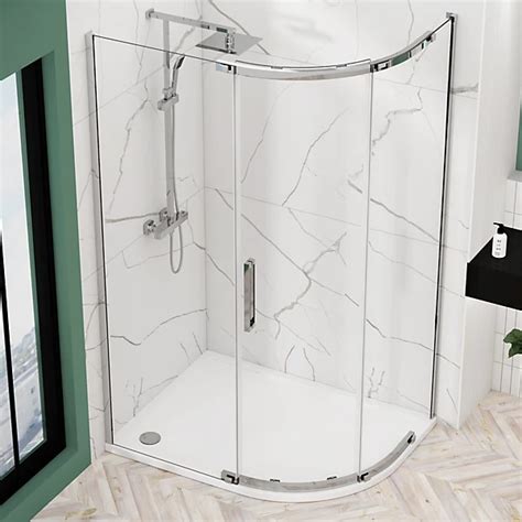 Chelsea 1000 X 800mm Single Door Offset Quadrant Shower Enclosure Walk