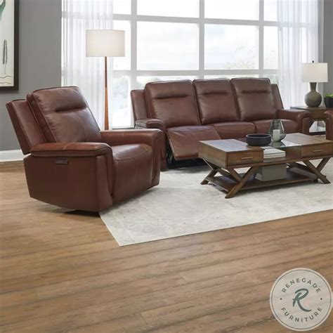 Ellison Cognac Leather Power Reclining Sofa From Briarwood Living