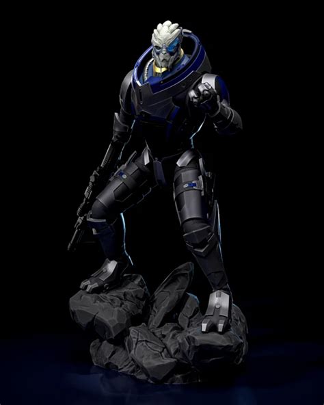 Garrus Vakarian Mass Effect Fan Art Figur 3d Resin Print 133mm