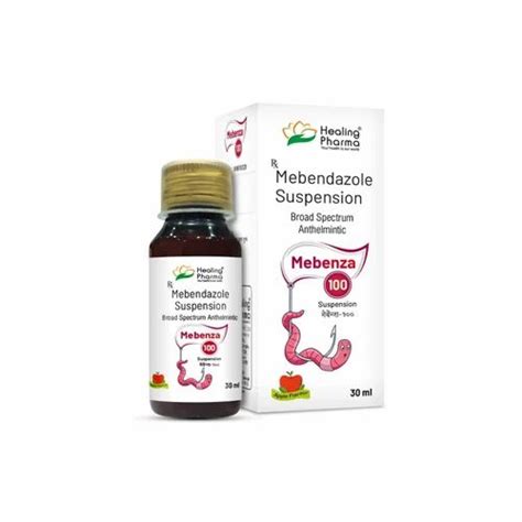 Mebenza 100 Mebendazole Suspension Broad Spectrum Deworming Syrup For