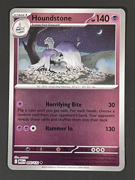 066 132 Houndstone Pokémon Mega Evolution Base Uncommon Reverse Jarvvos