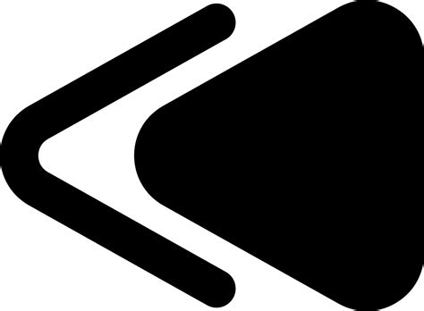 Fast Reverse Button Black Glyph Ui Icon Music Player Playing Multimedia File User Interface