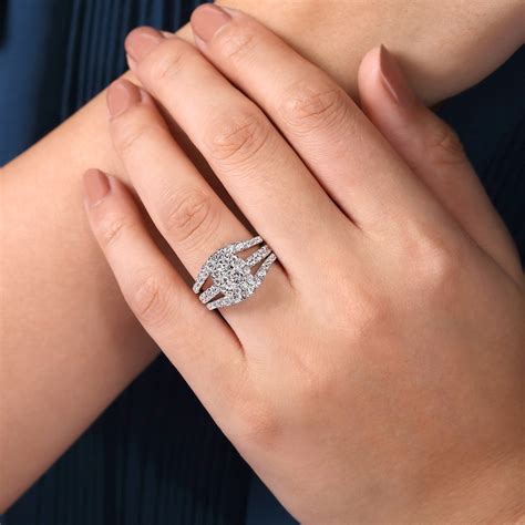 14k White Gold Enhancer Diamond Ring Guard Gabriel And Co An14750m W44jj