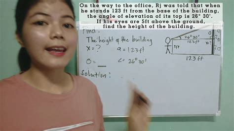 Word Problem Trigonometry Youtube