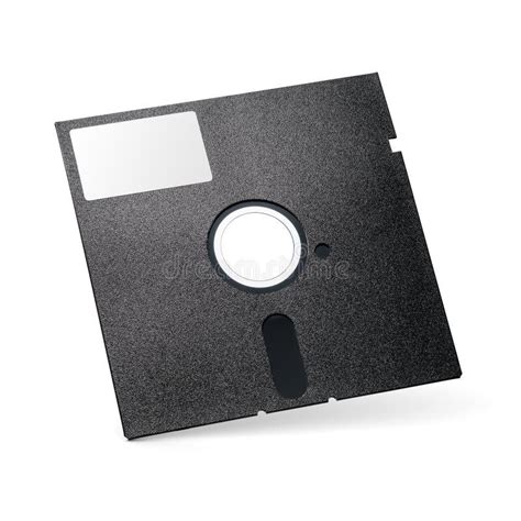 Black 5 25 Inch Retro Floppy Disk Or Diskette Isolated On White