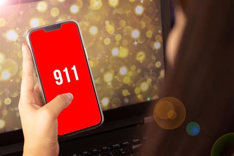 Premium Photo Beautiful Woman Dialing The Emergency Number