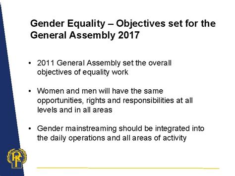 Gender Equality In Swedish Sports Gender Equality Objectives