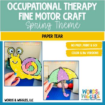 Spring Fine Motor Craft L Occupational Therapy Paper Tear Craft Tpt