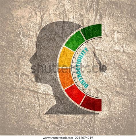 Distraction Measuring Device Arrow Scale Social Stock Illustration