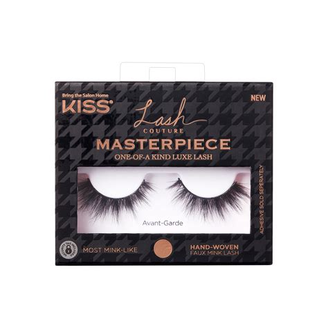 Kiss Lash Couture Masterpiece False Eyelashes Hand Woven Avant Garde Black 1 Pair