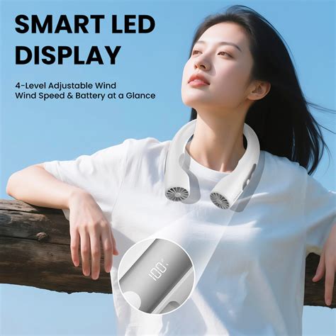 Orashare Nf10 10000mah Neck Fan Bladeless Rechargeable Fan 4 Speed