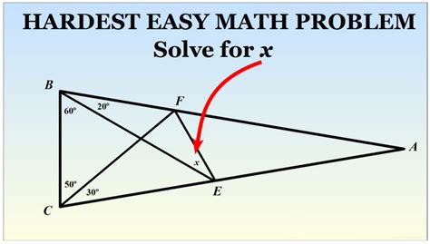 Hardest Easy Geometry Problem Puzzles Math Easy Solutions