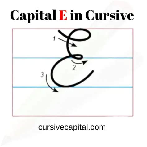 How To Write Capital E In Cursive Capital Cursive E