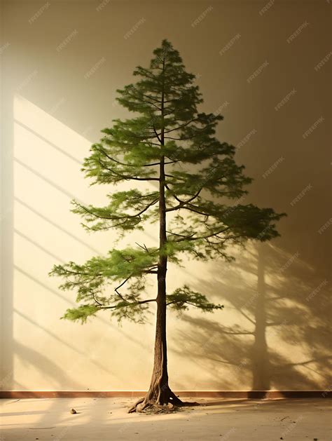 Premium Photo Photo Of Pine Tree Shadow Cast On Wall Tall And Evergreen Wiphoto Of A Fore Art