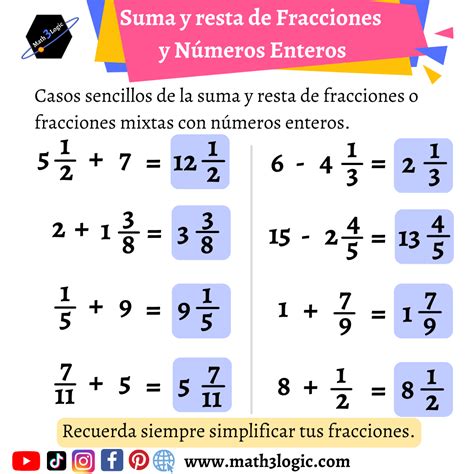 Suma Y Resta De Fracciones Artofit