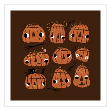 Cute Pumpkins Halloween Wallpaper Backgrounds Pumpkin Illustration