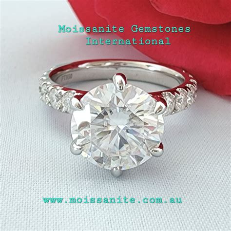476ct Dazzling Moissanite Engagement Ring Moissanite Gemstones