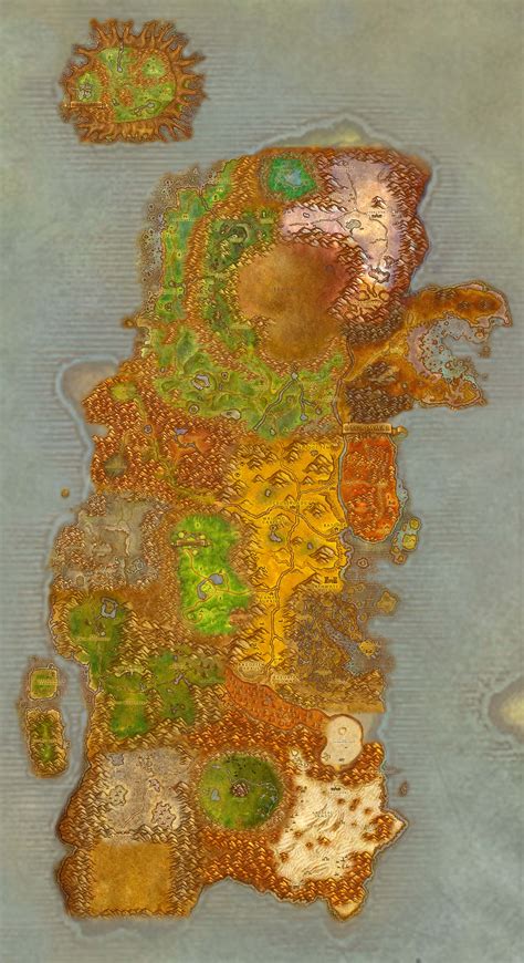 Carte Du Continent De Kalimdor Réalisée Par Yann World Of Warcraft