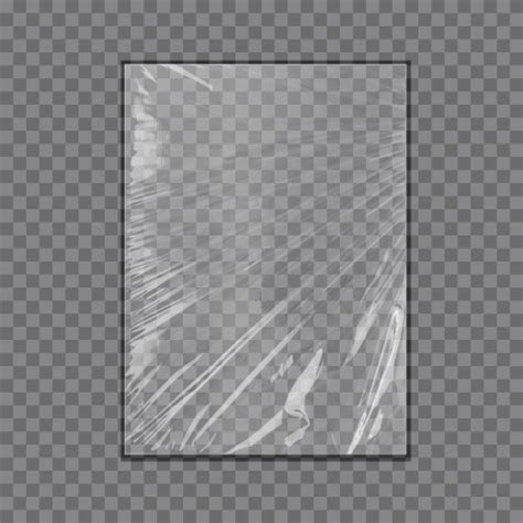 Realistic Plastic Wrap Texture Polyethylene Cover Vector Image