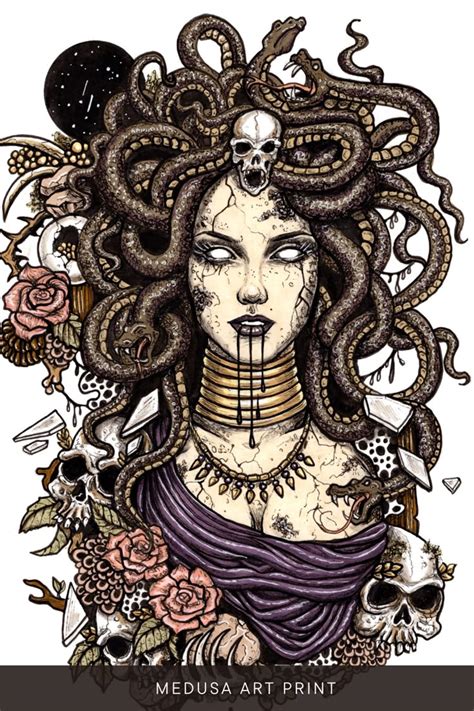 Mythical Drawings Medusa Greek Medusa Vector Art Vector Graphic File